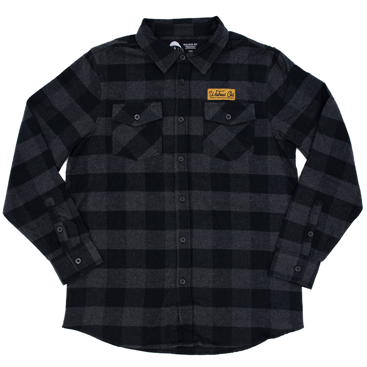 Flannel Work Shirt, Charcoal– Walrus Oil