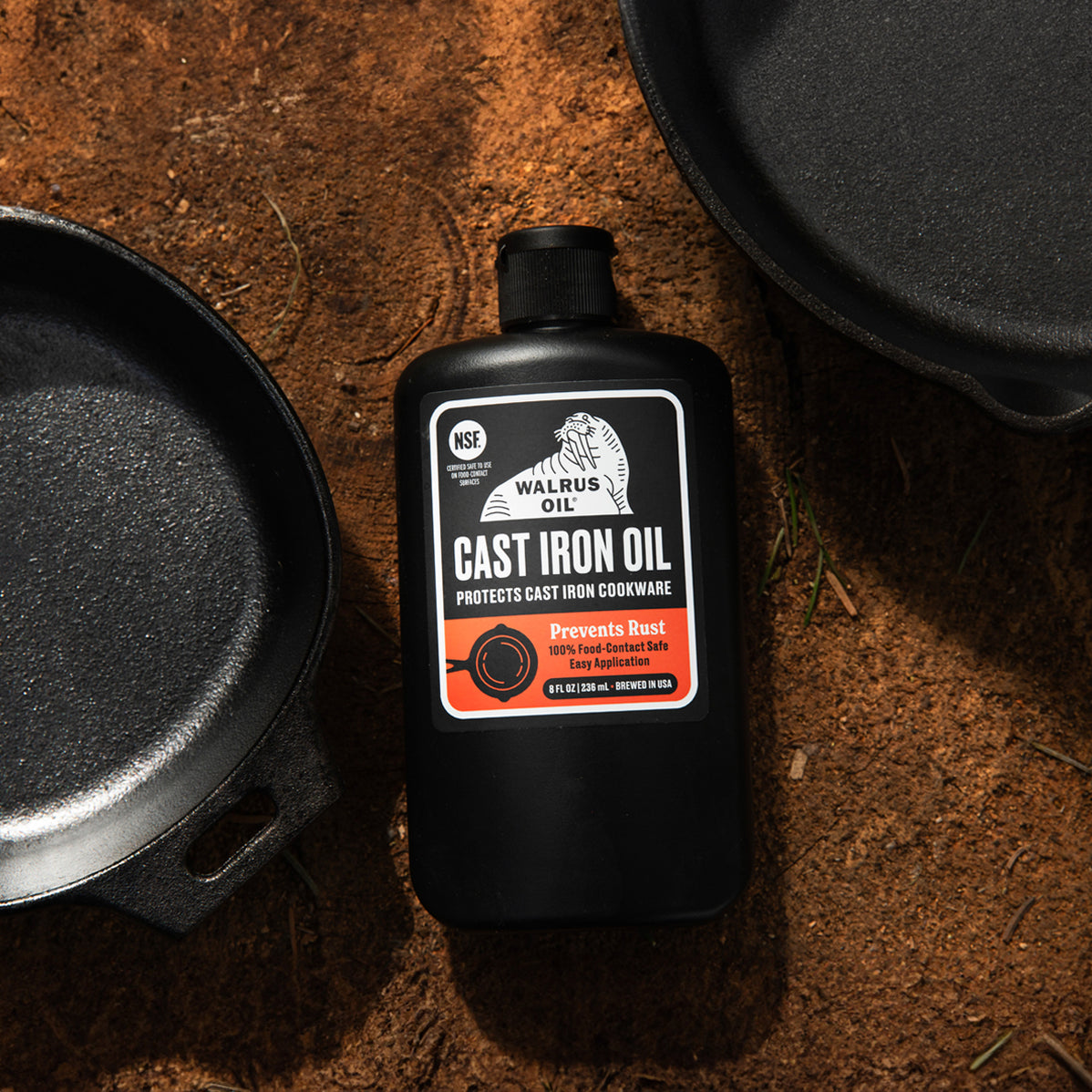 Cast Iron Oil - 100% Natural, NSF Certitfied Food-Contact Safe– Walrus Oil