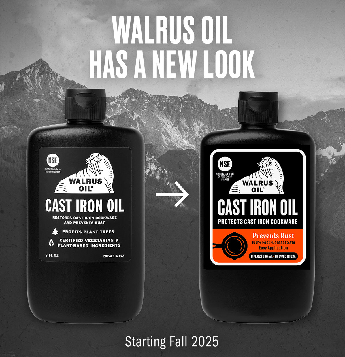 Cast Iron Oil - 100% Natural, NSF Certitfied Food-Contact Safe– Walrus Oil