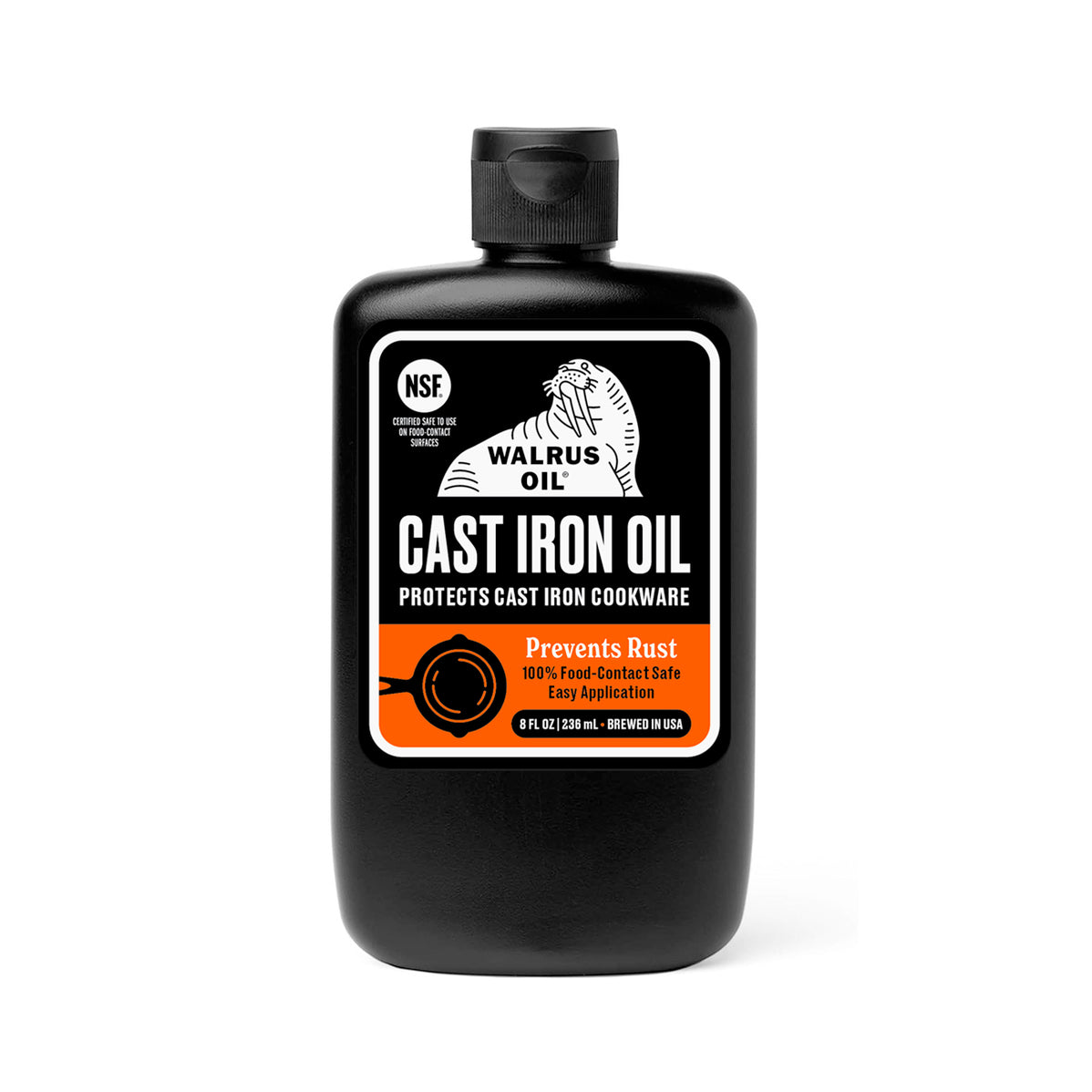 Cast Iron Oil - 100% Natural, NSF Certitfied Food-Contact Safe– Walrus Oil